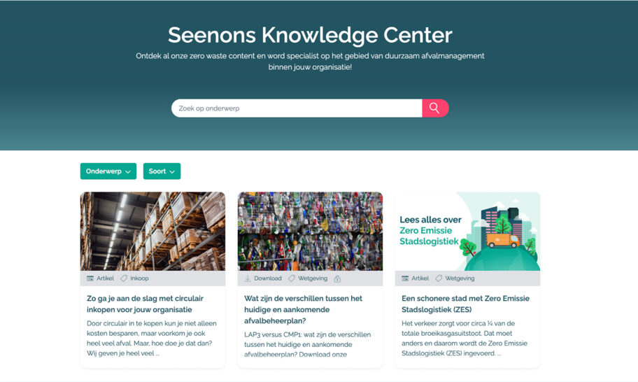 The tech-platform for circular waste management | Seenons